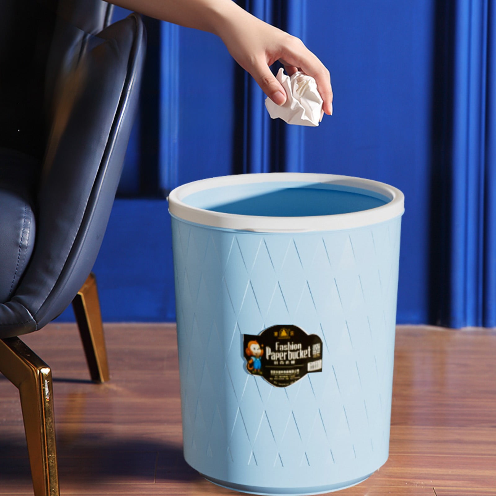 Slim Trash Can 2025, Round Waste Basket for Bathroom, Kitchen, Office ...