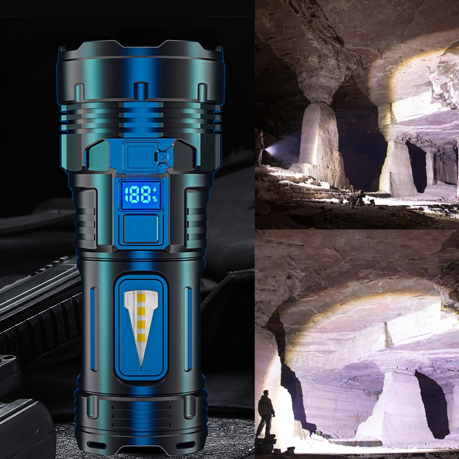 Aooww Flashlights High Lumens Rechargeable, Super Bright Lumens ...
