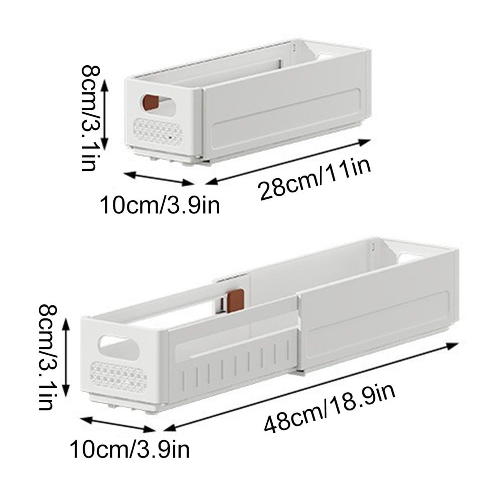 Folding Wardrobe Storage Box with Drawers, Stackable Shelf Baskets ...