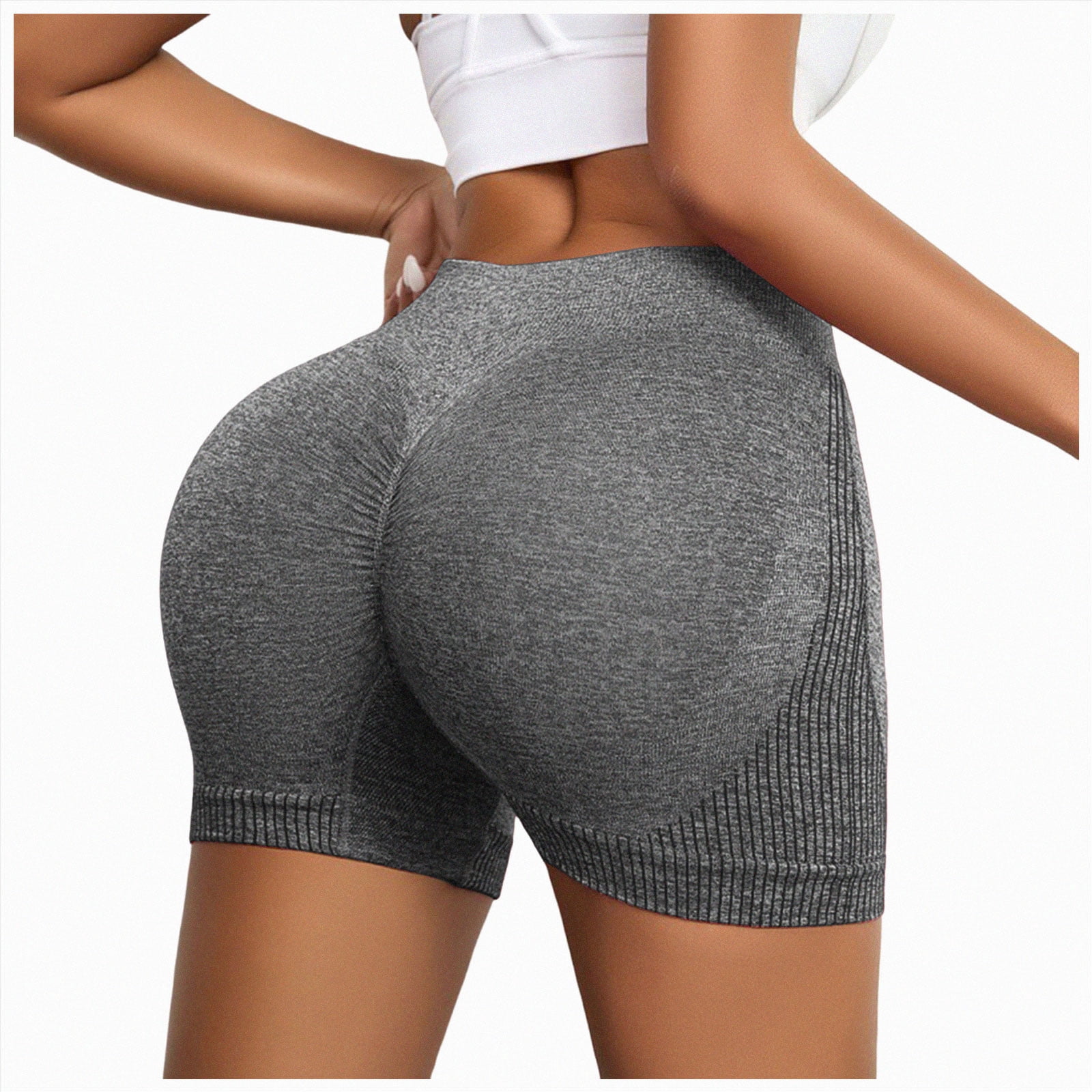 COMVALUE 1 Pcs Biker Shorts Women, High Waist Tummy Control Scrunch ...
