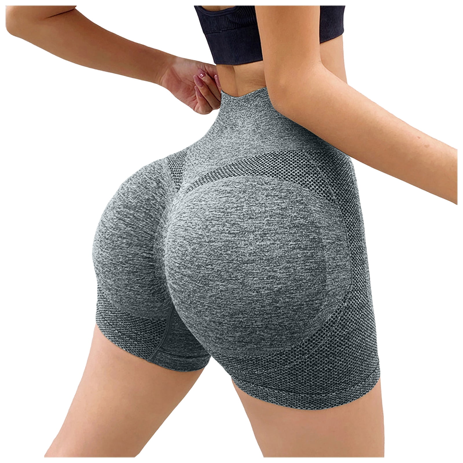 COMVALUE 1 Pcs Biker Shorts Women, High Waist Tummy Control Scrunch ...