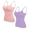 COMVALUE 2 PC Women's Casual Solid Color Basic Tanks With Women's Chest ...