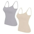 COMVALUE 2 PC Women's Casual Solid Color Basic Tanks With Women's Chest ...