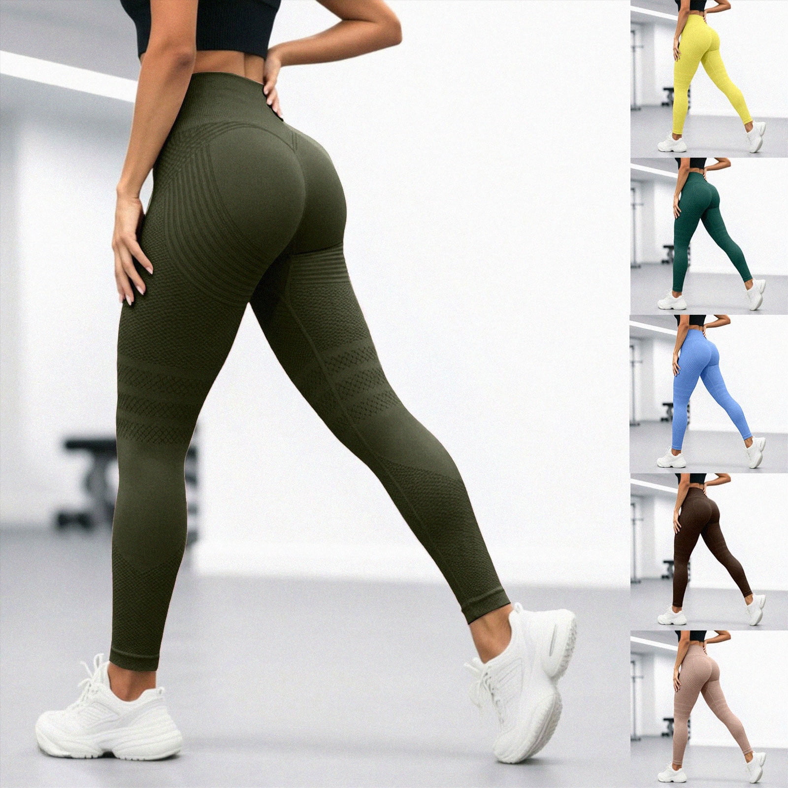 COMVALUE 3D Compression Leggings for Women, High Waisted Tummy Control ...