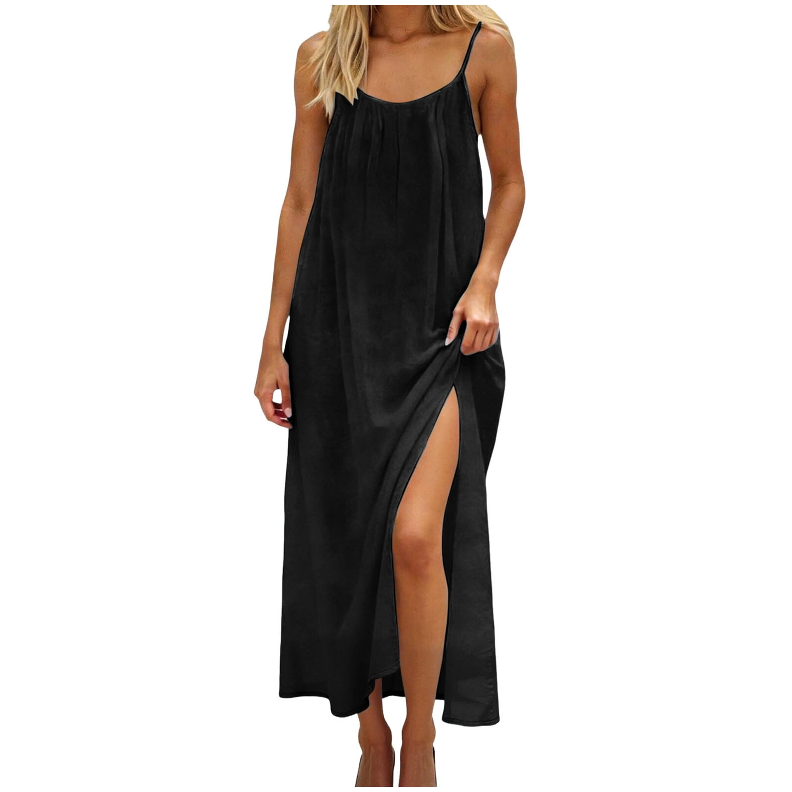 COMVALUE Backless Cami Dresses for Women 2026 Summer Spaghetti Strap ...