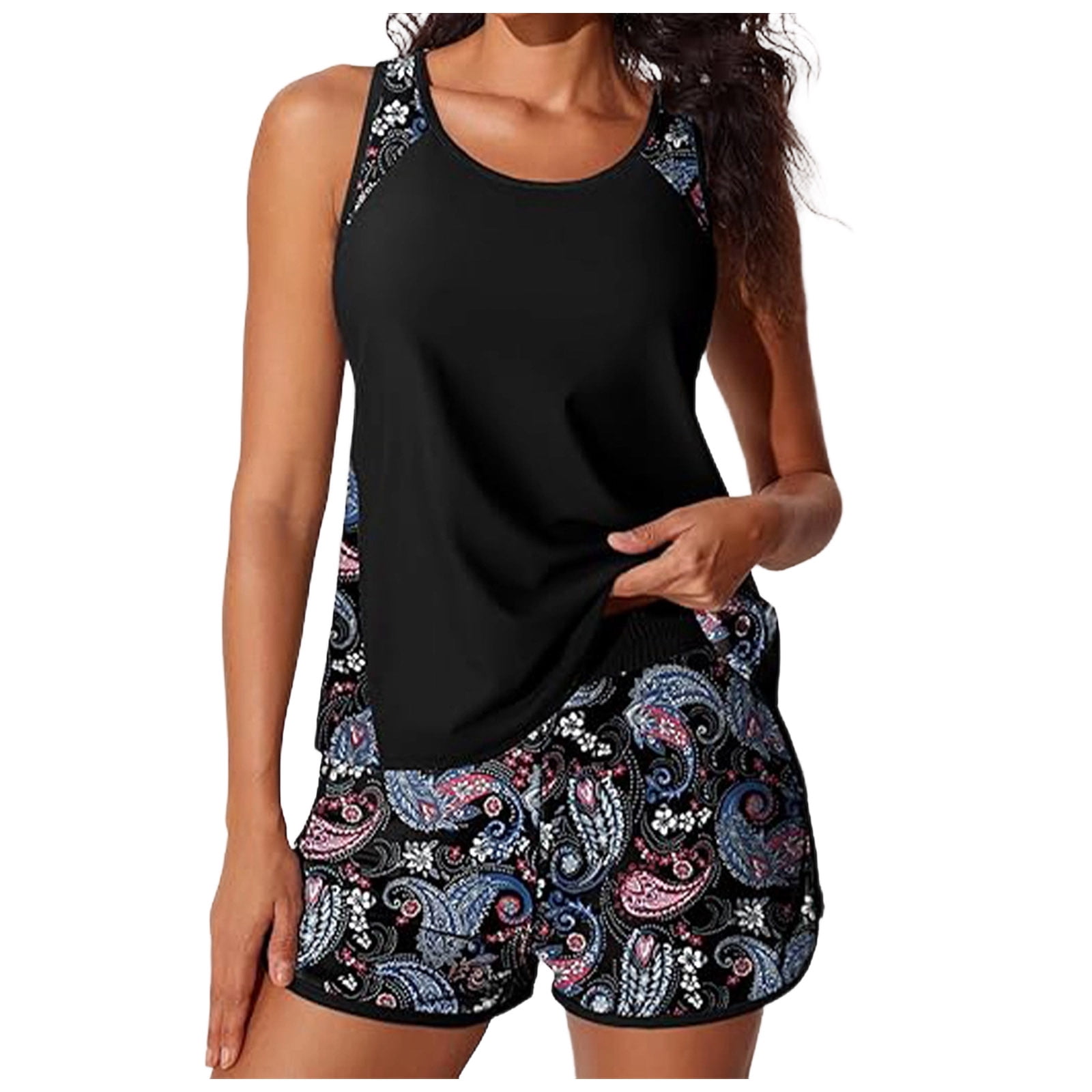 COMVALUE Blouson Tankini Swimsuits Women 2026 Tummy Control Bathing ...
