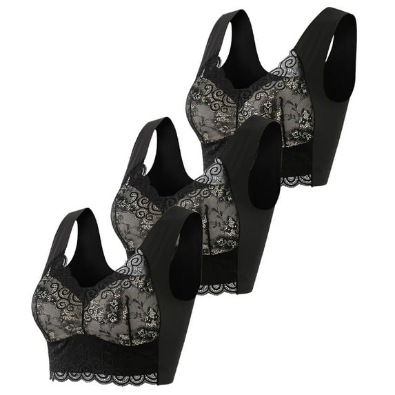 COMVALUE Bras for Older Women Seamless Full Coverage Comfort Wireless ...