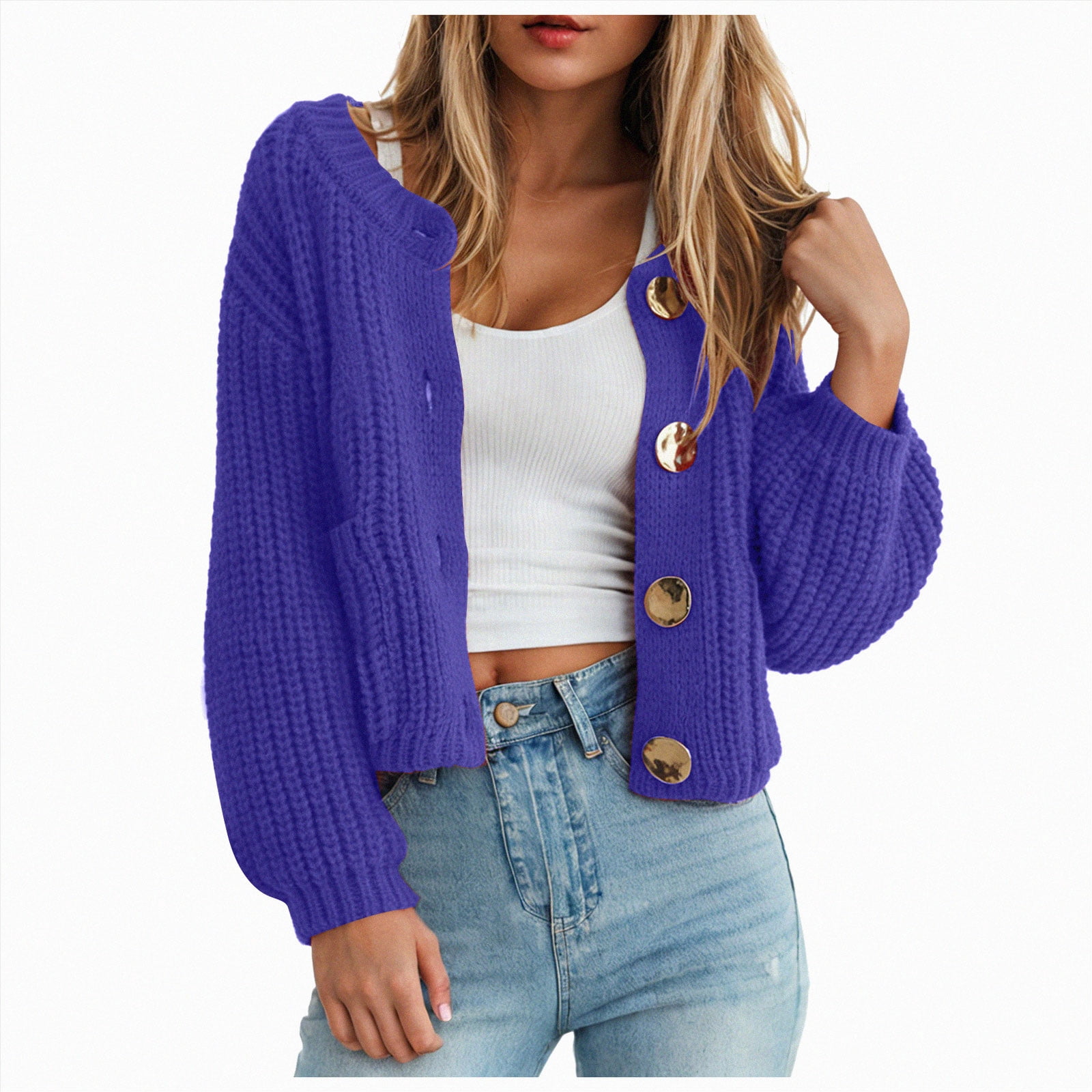 COMVALUE Cardigan Sweaters for Women 2026 Trendy Oversized Knit Chunky ...