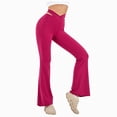 COMVALUE Flare , Crossover Yoga Pants with Tummy Control, High-Waisted ...