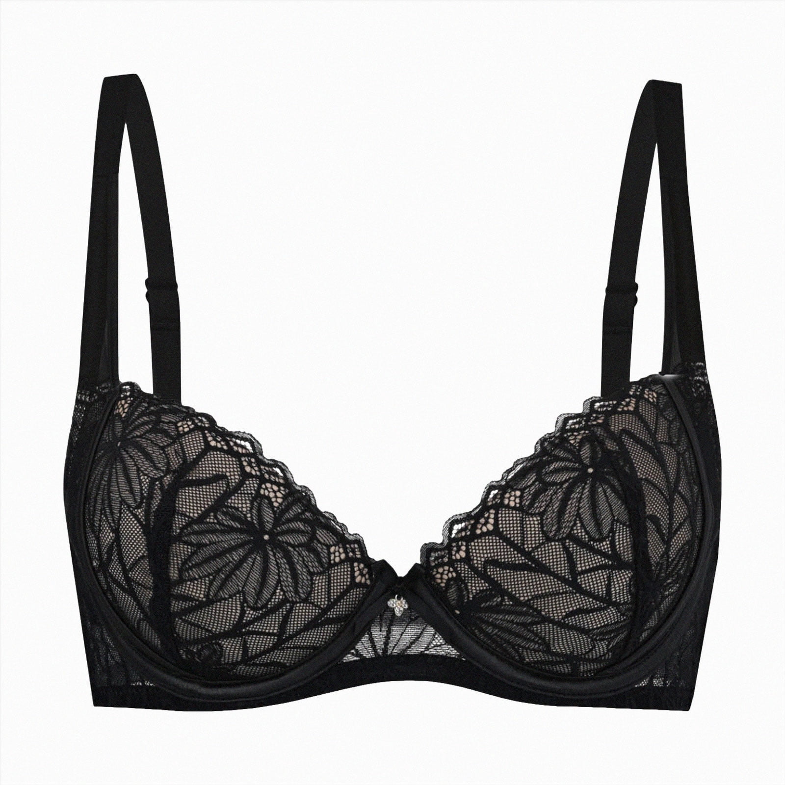 COMVALUE Full Cup Bra (Black, 85C) - Walmart.com