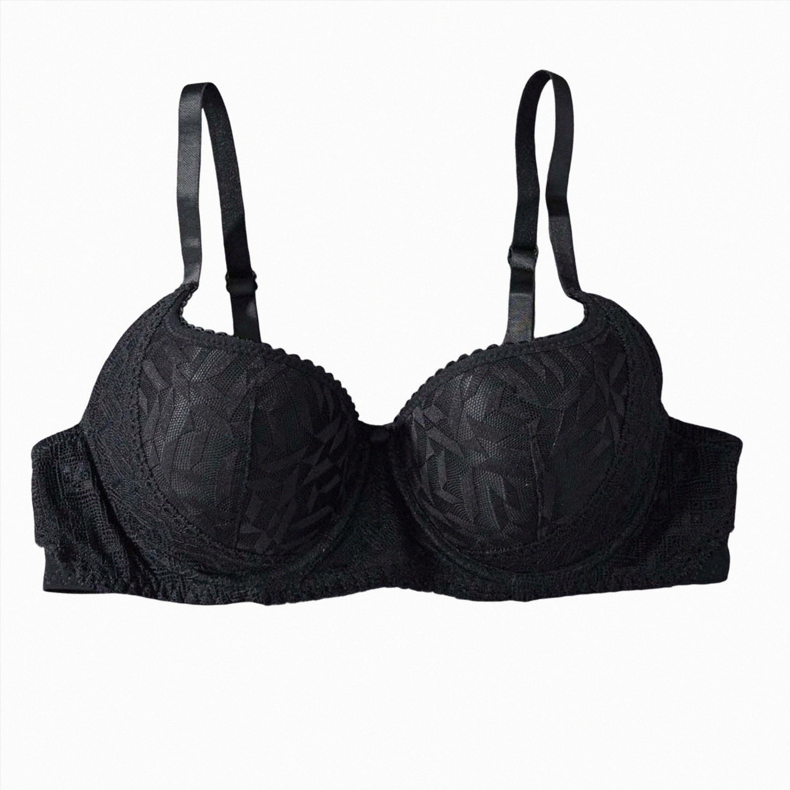COMVALUE Full Cup/Demi Wired Gentle Pushup Push Up Bra (Black, 80B ...