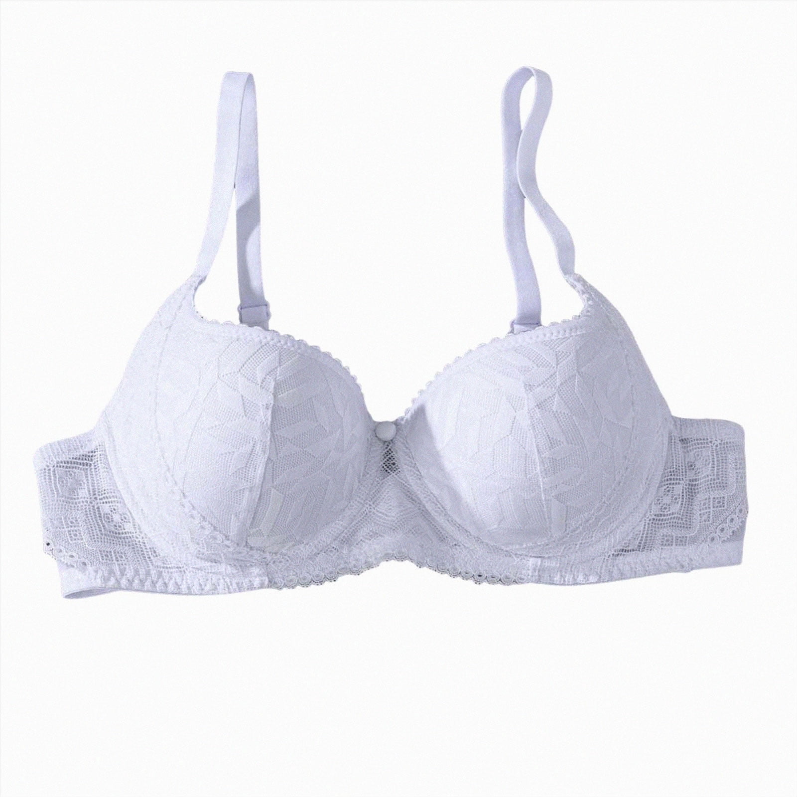COMVALUE Full Cup/Demi Wired Gentle Pushup Push Up Bra (White, 75B ...