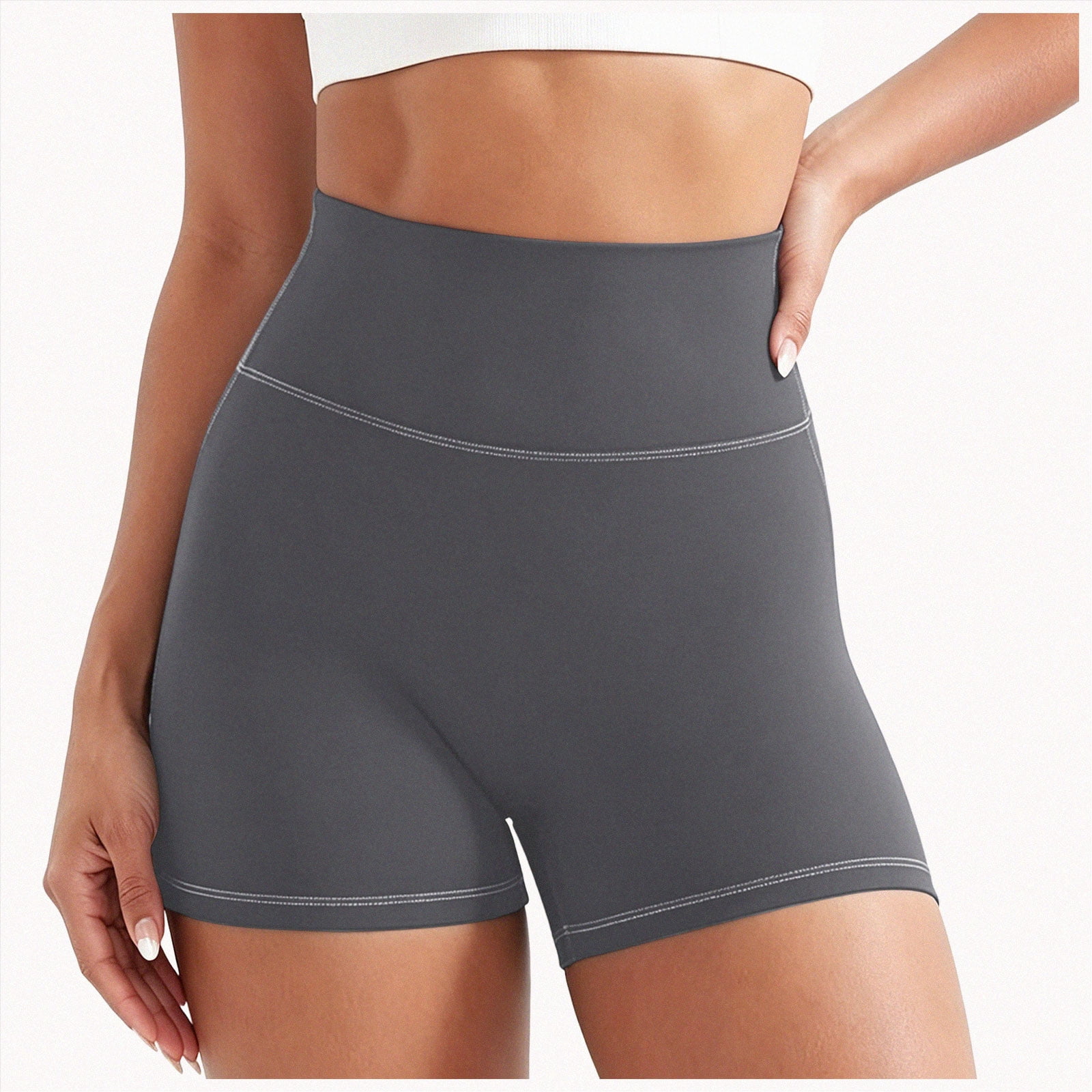 COMVALUE High Waisted Biker Shorts Women-5" Tummy Control Fitness ...