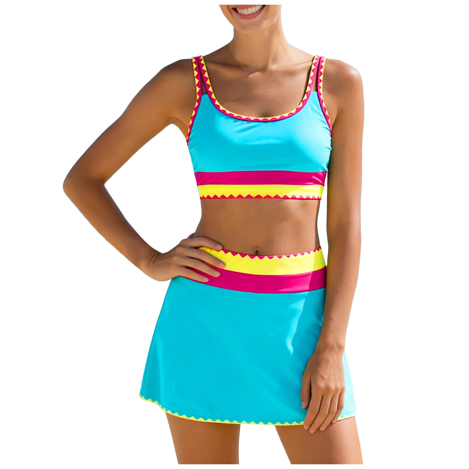 COMVALUE High Waisted Bikini Sets Women Tummy Control Swimsuits 2 ...