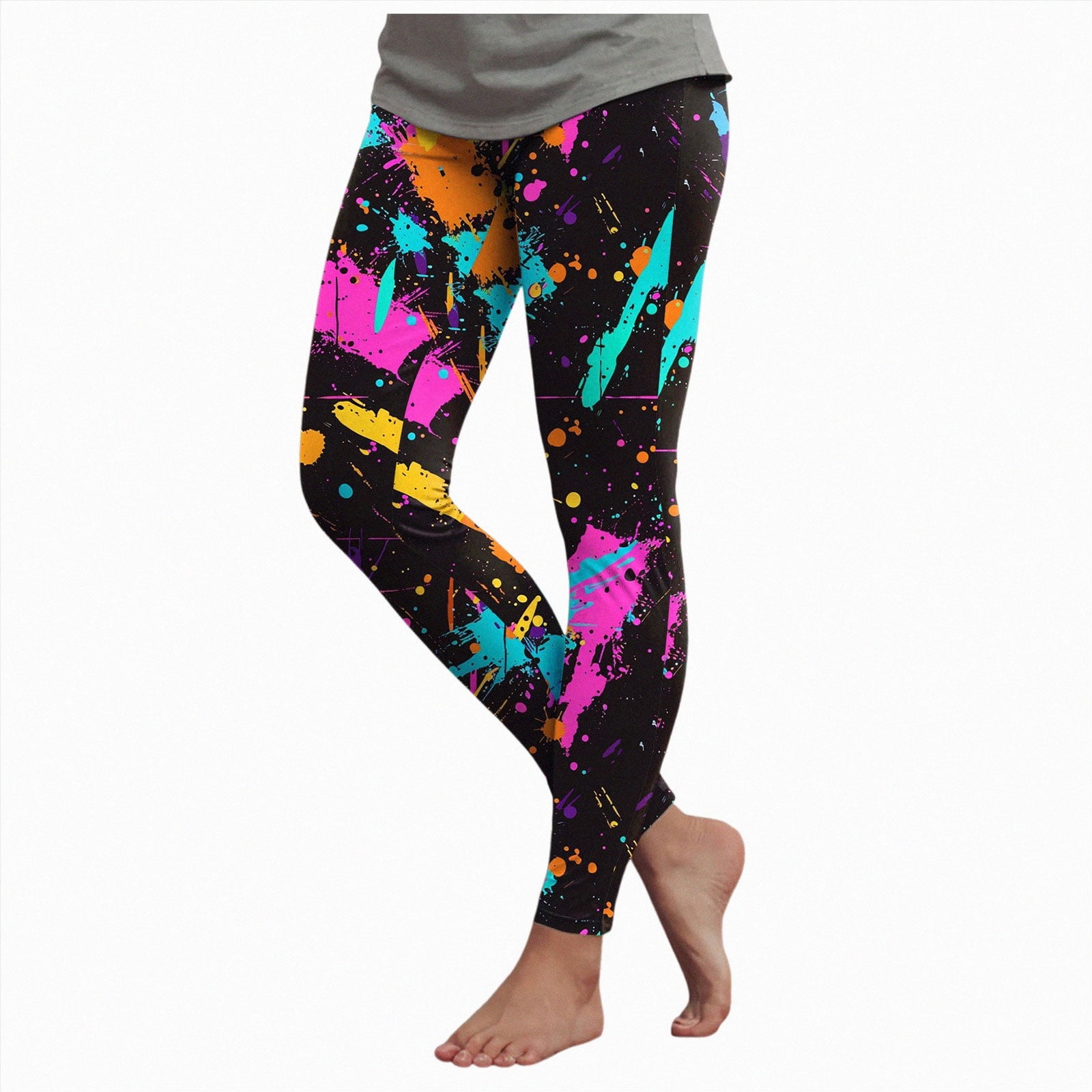 COMVALUE High Waisted Leggings with Pockets Women, Full Length Capri ...