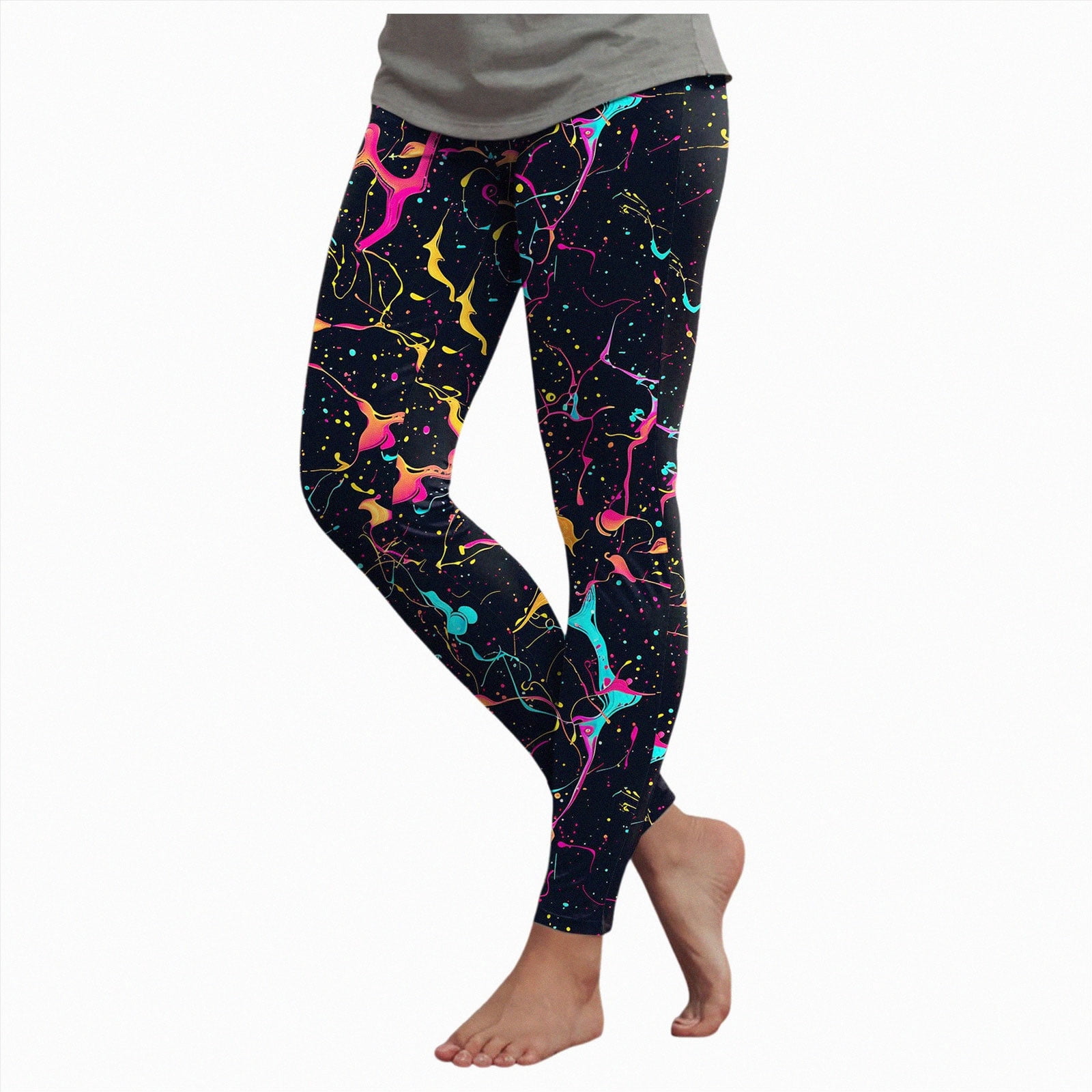 COMVALUE High Waisted Leggings with Pockets Women, Full Length Capri ...