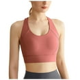 COMVALUE Medium Impact Sports Bras Yoga Bra with Removable Pads Gym ...