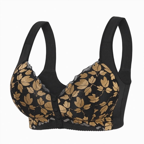 COMVALUE Plus Size Bra Big Busted Women's Lace T-Shirt Bra with Front ...