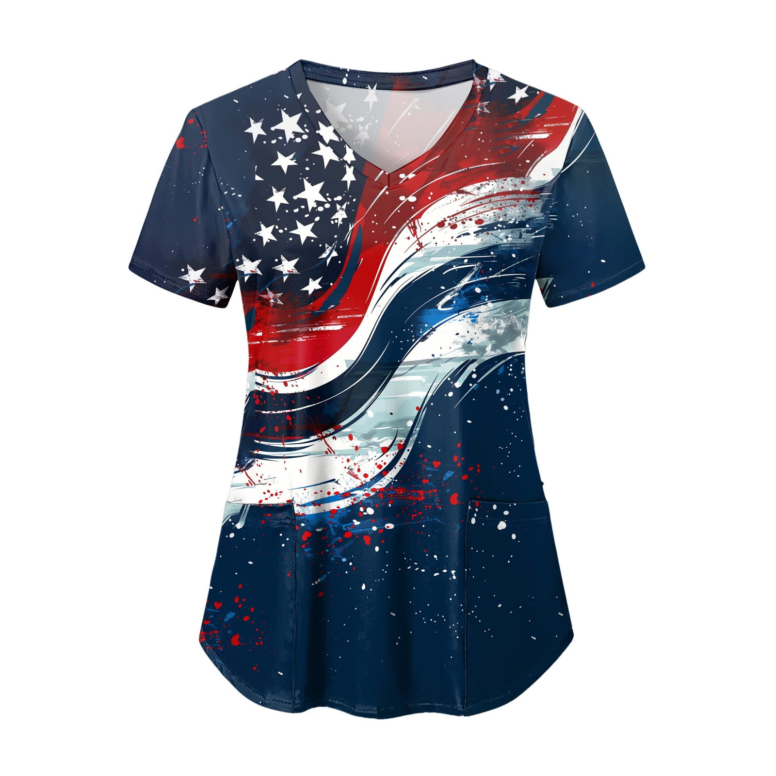 COMVALUE Scrubs Tops for Women Holiday Fall Fashion Cute Printed Casual ...