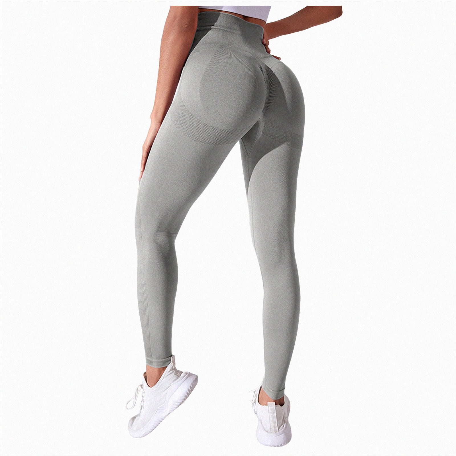 COMVALUE Scrunch Workout Leggings for Women High Waisted Butt Lifting V ...