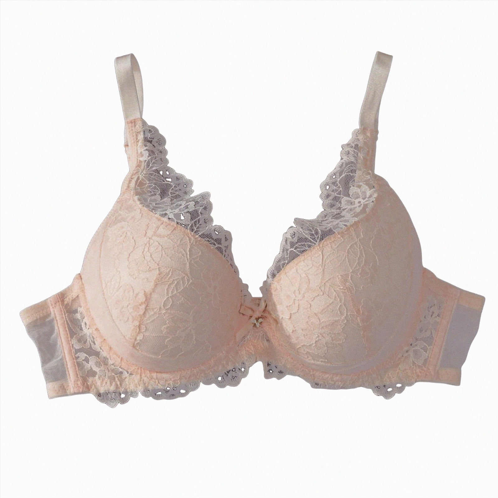 COMVALUE Sexy Fashion Lingerie Bra Straps Back Double Buckle Bra (Khaki ...