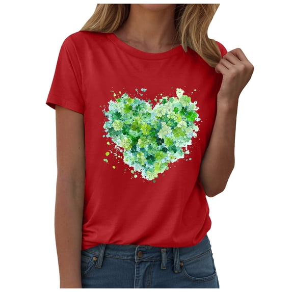COMVALUE St Patricks Day Shirt Women 2026 Casual Plus Size Irish Clover ...