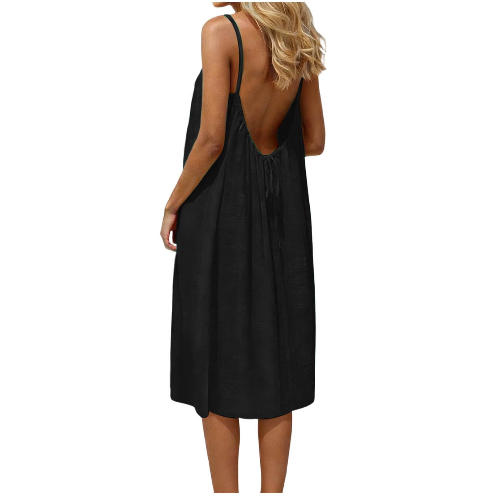 COMVALUE Summer Dresses for Women 2026 Backless Cami Open Back Dresses ...