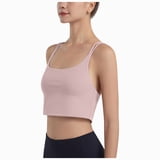 COMVALUE U Back Crop Tank Tops for Women Padded Camisole Scoop Neck ...