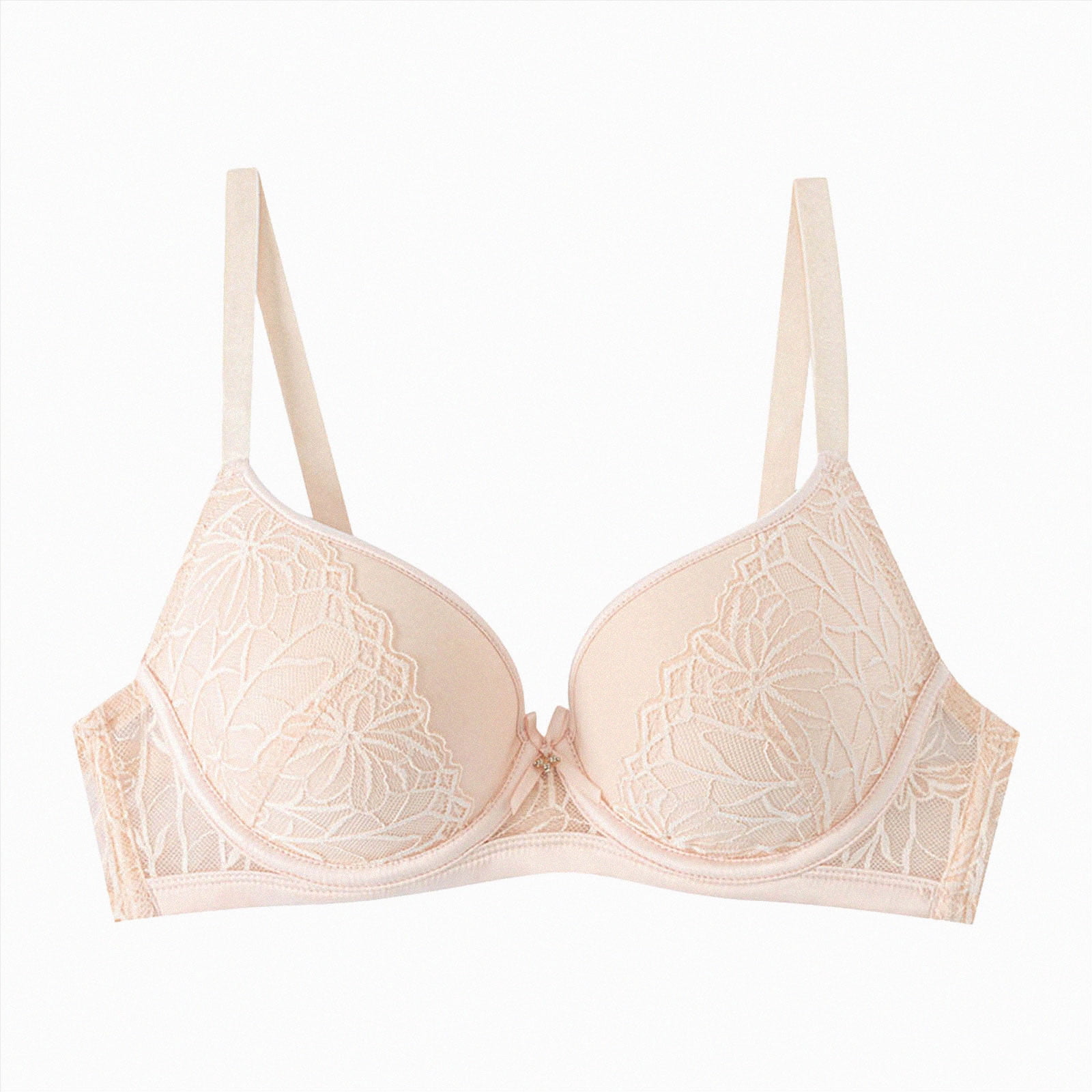 COMVALUE Woman's Lace Push-up Bra (Khaki, 80C) - Walmart.com