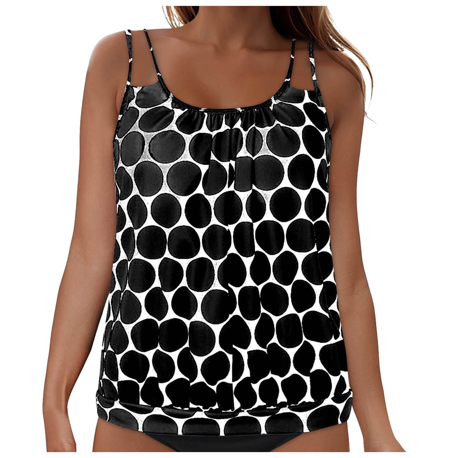 COMVALUE Women 2026 Tankini Swim Top Only - Tummy Control Swimsuit ...