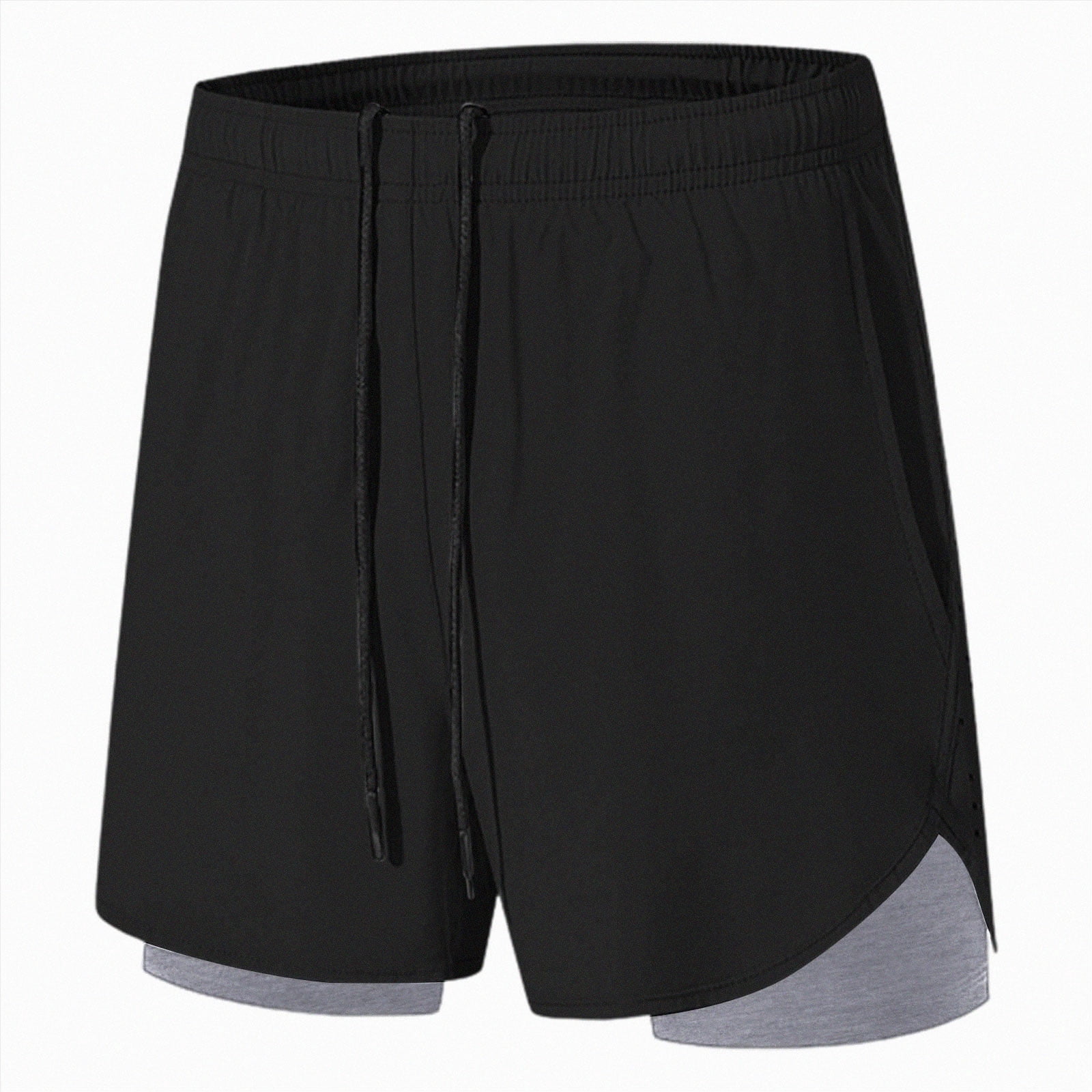 COMVALUE Women Athletic Shorts 2 in 1 Elastic Waist Pockets Biker ...