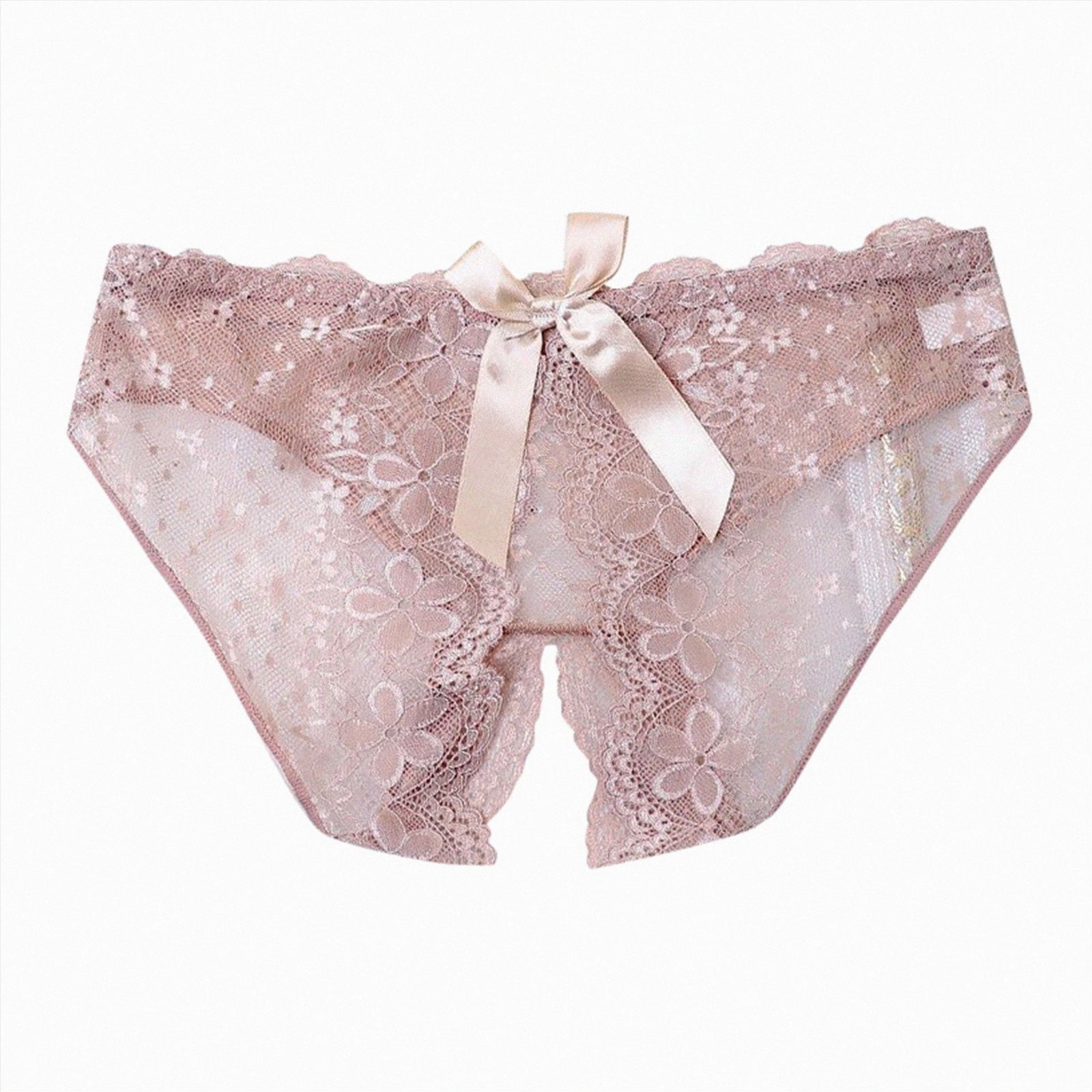 COMVALUE Women Lace Panties Floral Lace Briefs Sexy Out Bow Underwear ...