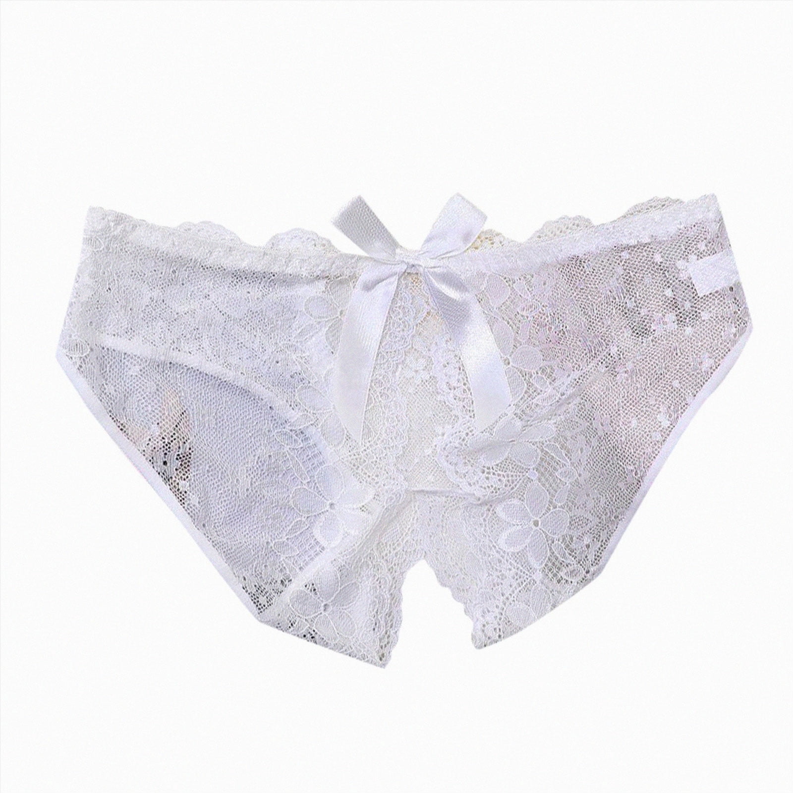 COMVALUE Women Lace Panties Floral Lace Briefs Sexy Out Bow Underwear ...