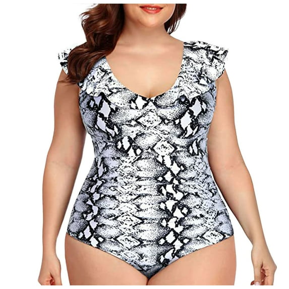 COMVALUE Women Plus Size One Piece Swimsuits - Tummy Control Retro ...