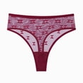 COMVALUE Women Sexy Coquette Contrast Lace Trims Floral Print Thongs ...