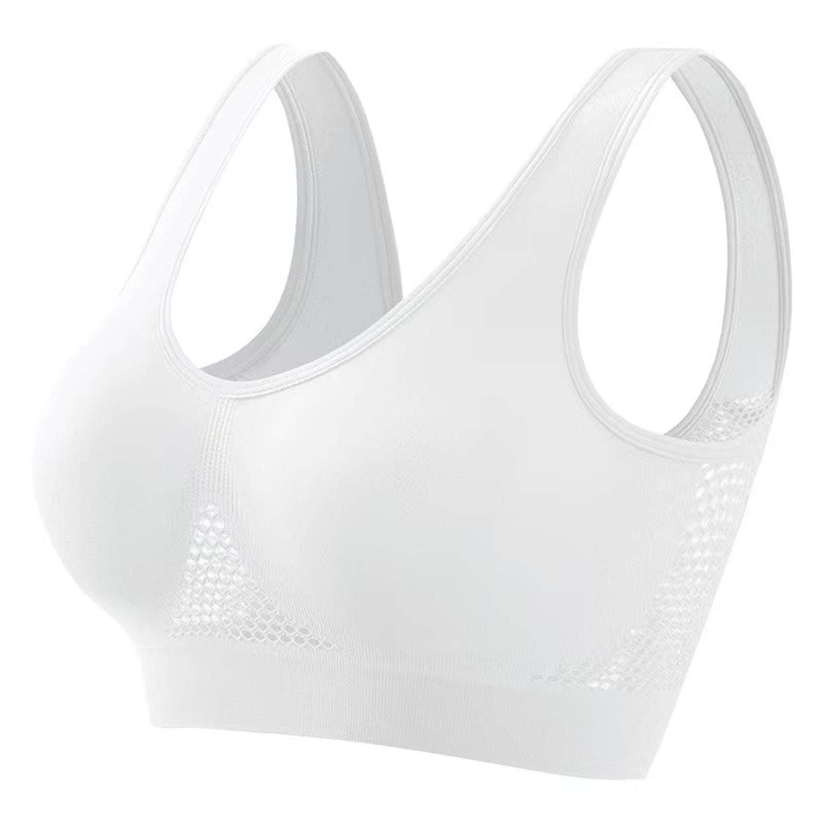 COMVALUE Women Sports Bra Breathable Large Size Wireless Workout Bras ...
