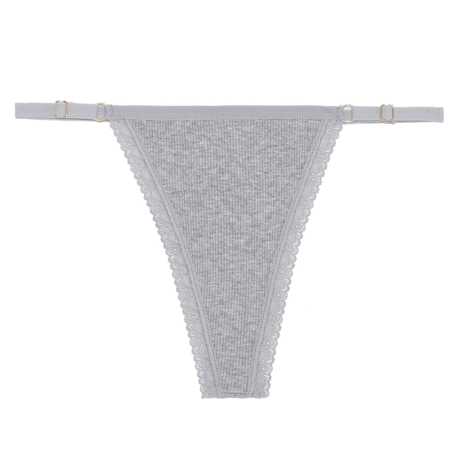 COMVALUE Women's 1 Pack Clear Strap Thong Adjustable G String Thongs ...