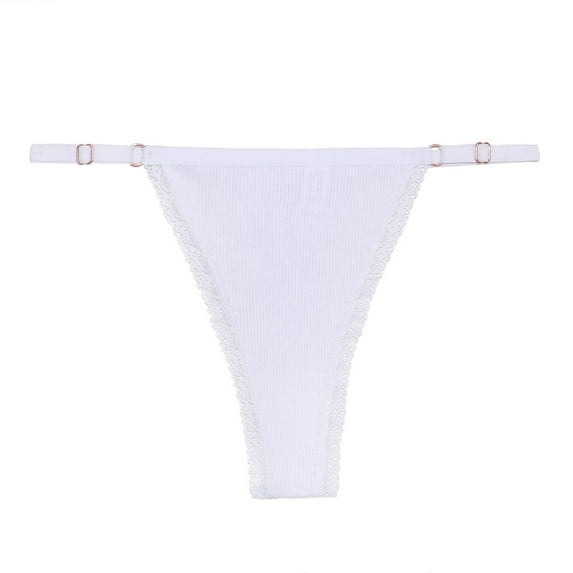 COMVALUE Women's 1 Pack Clear Strap Thong Adjustable G String Thongs ...