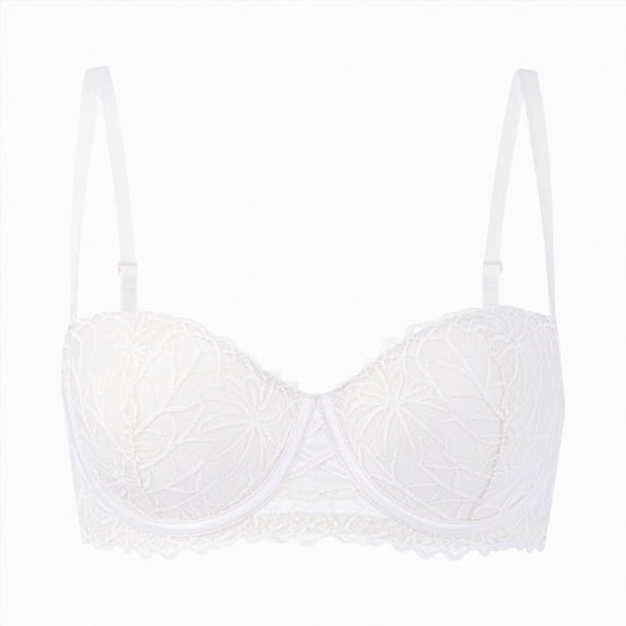 COMVALUE Women's Balconette Bra Lace Lightly Padded Demi Full Coverage ...