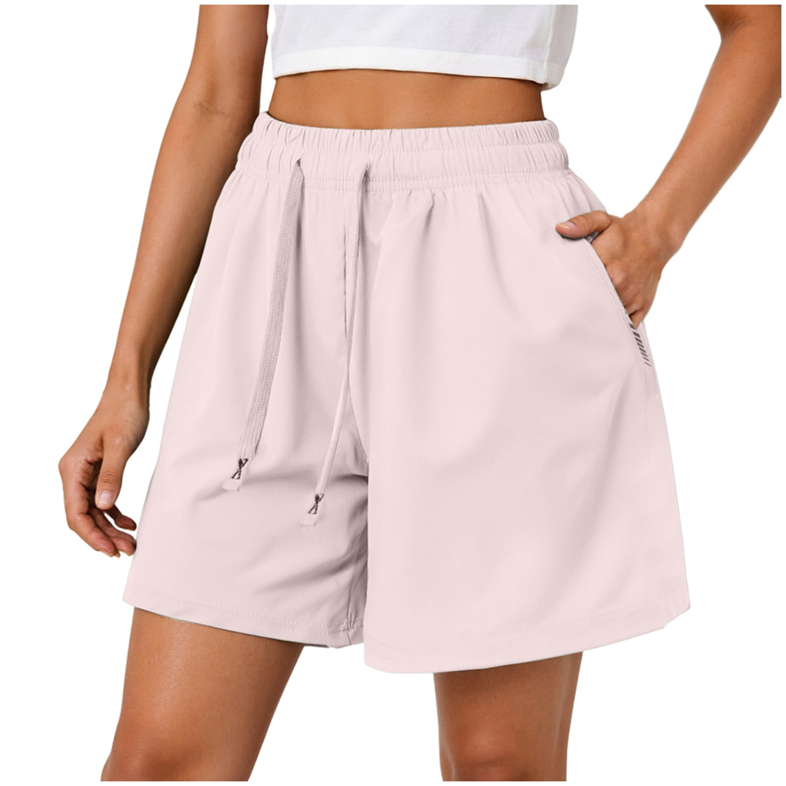 COMVALUE Women's Bermuda Knee Length Shorts Cotton Casual Cargo Long ...