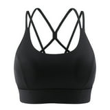 COMVALUE Women's Cross Back Sports Bra Medium Support Yoga Bra for ...
