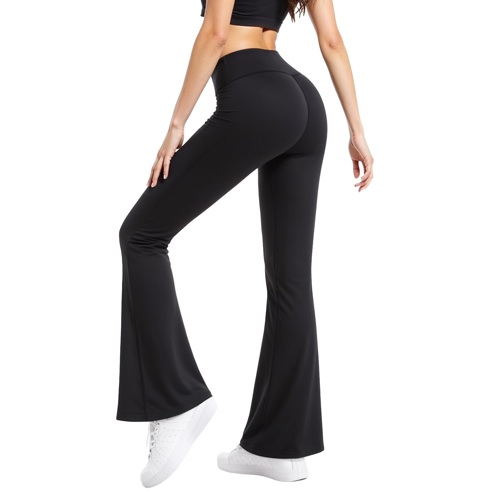 COMVALUE Women's Flare Leggings Crossover High Waisted Yoga Pants-Tummy ...