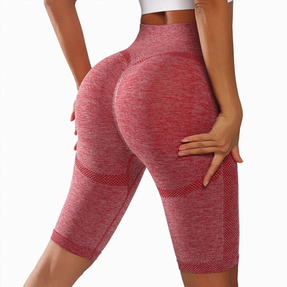 COMVALUE Women's High Waist Biker Shorts Scrunch Lifting Workout Yoga ...