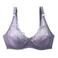 COMVALUE Women's Lace Balconette Bra Underwire Non-Padded Soft Cup ...