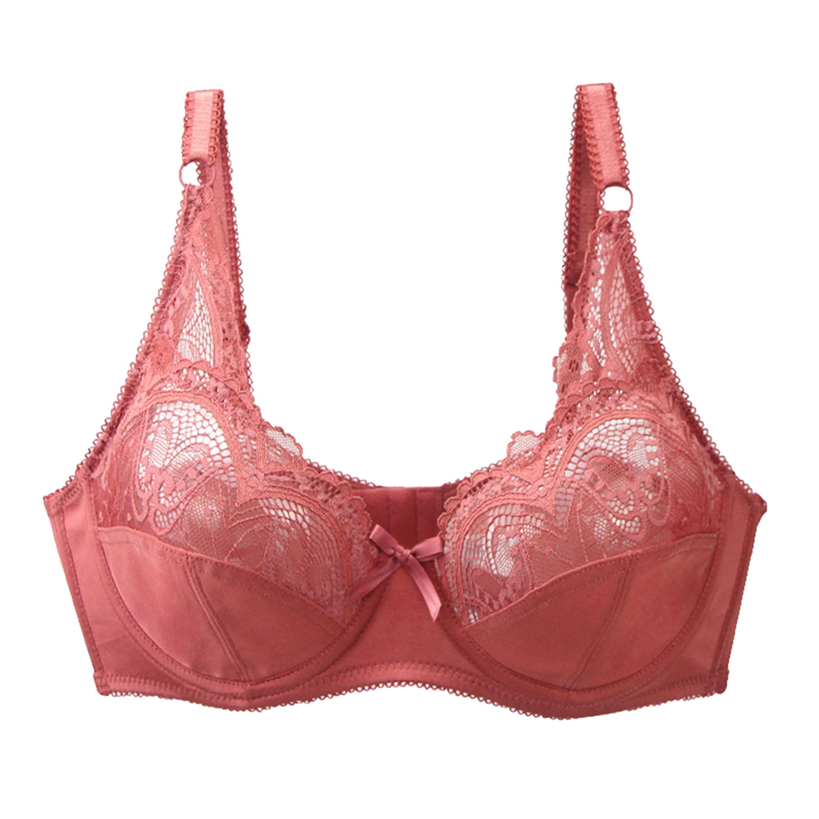 COMVALUE Women's Lace Balconette Bra Underwire Non-Padded Soft Cup ...