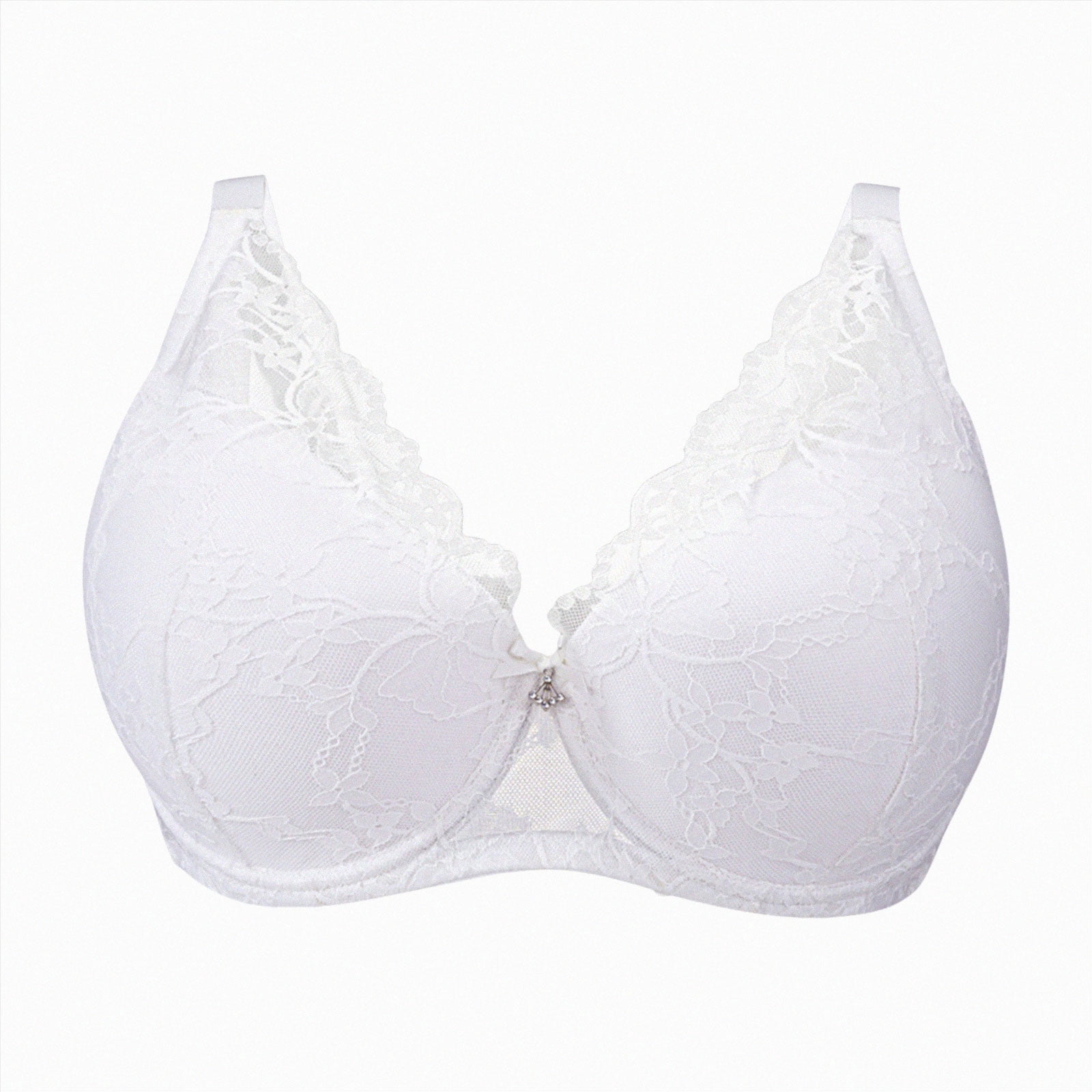 COMVALUE Women's Lace Underwire Bra, Smooth U Comfort Stretch Full ...