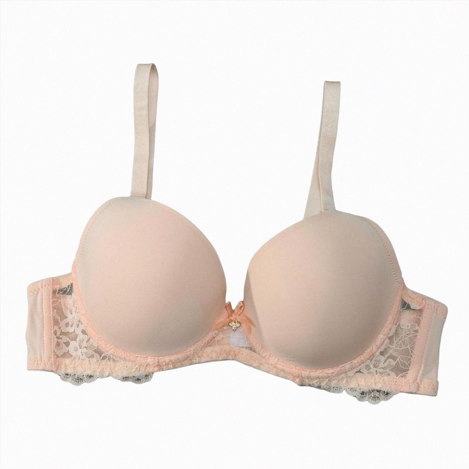 COMVALUE Women’s Molded-Cup Bra: T-Shirt Bra Style (Beige, 90B ...