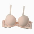COMVALUE Women’s Molded-Cup Bra: T-Shirt Bra Style (Beige, 90B ...
