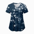 COMVALUE Women's Short Sleeved Plus Size Elastic V-Neck Printed Fun ...
