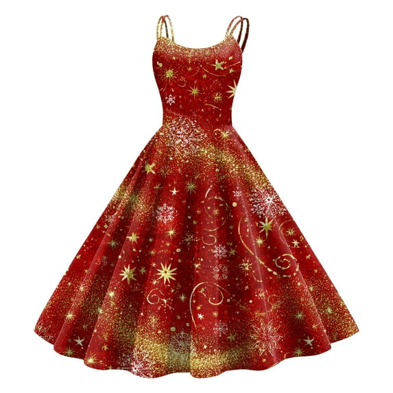 COMVALUE Women's Sleeveless O Neck Beach A-Line Party Coctail Tank ...